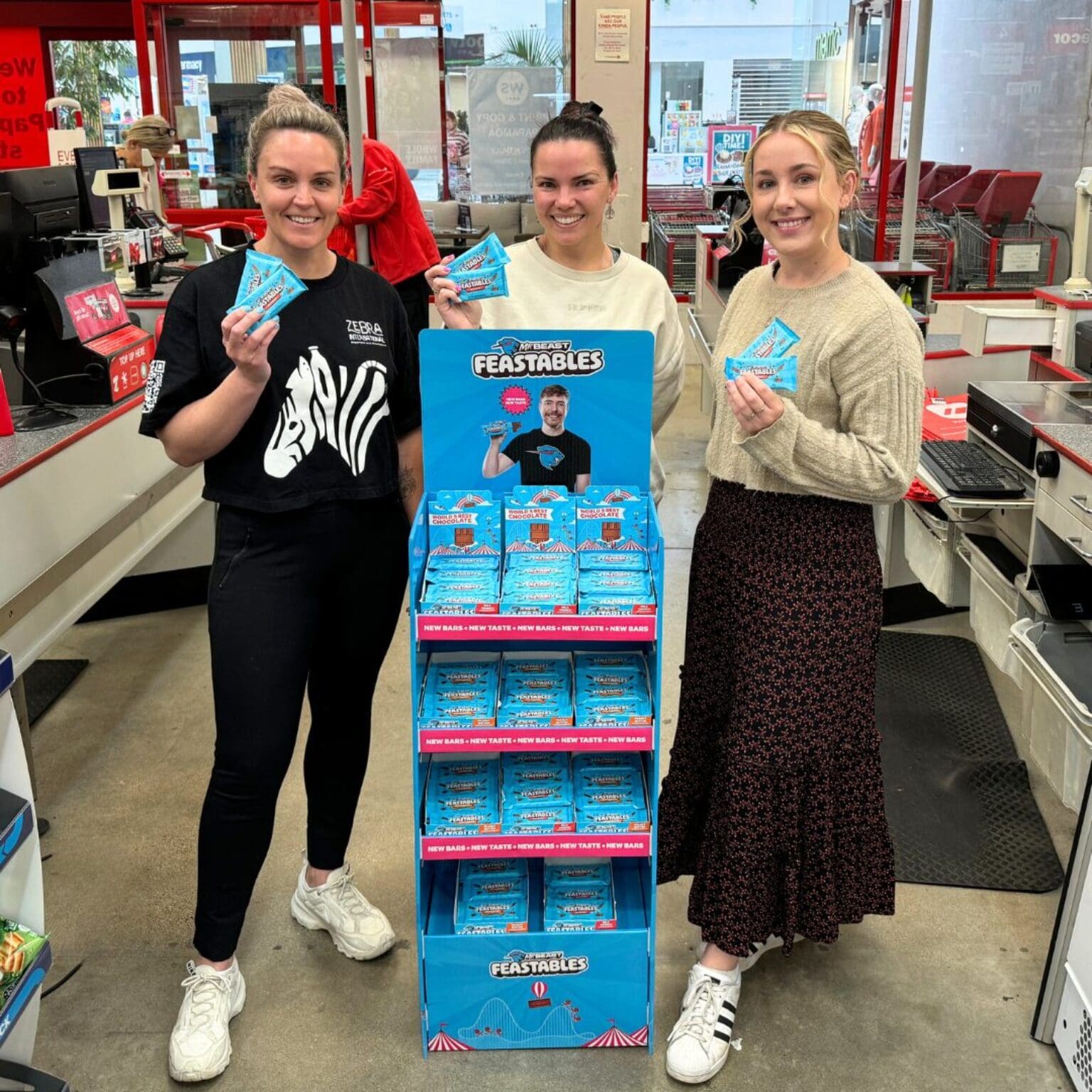 Feastables Chocolate Now at The Warehouse | Zebra International