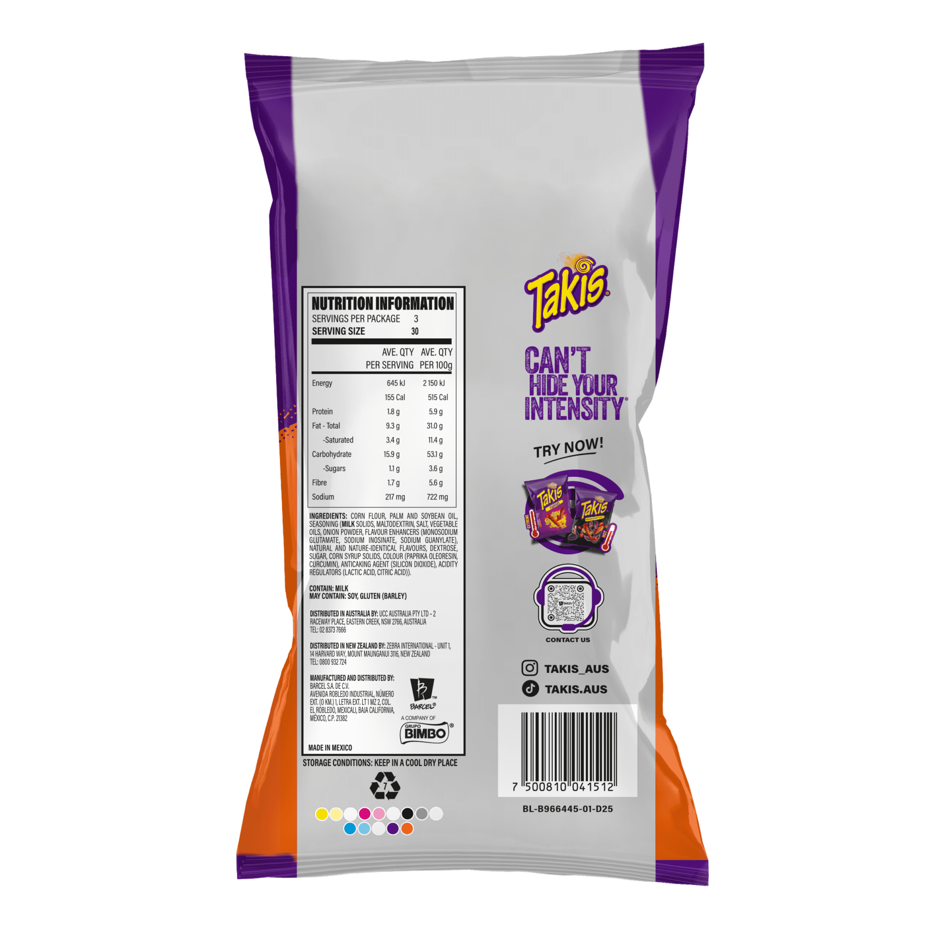 Takis Intense Nacho 20 x 85g | Official Takis NZ Distributor